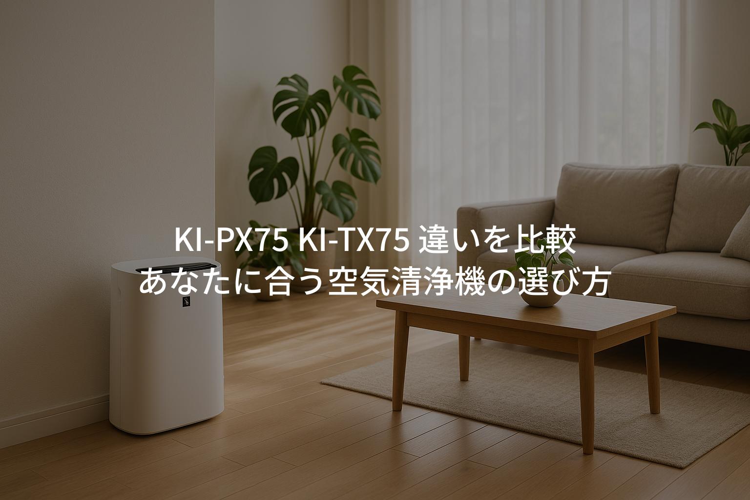 KI‑PX75 KI‑TX75 違いを比較｜あなたに合う空気清浄機の選び方 | 定番 人気商品の口コミ、レビューと機能比較を深掘りするサイト